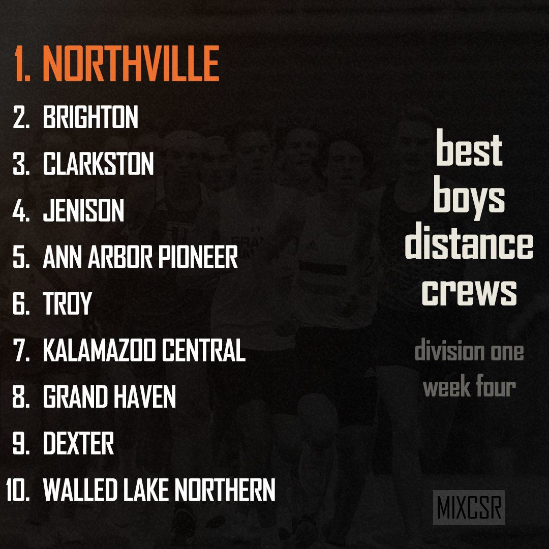 Best Distance Crews: Boys Week 4 – Michigan XC Speed Ratings